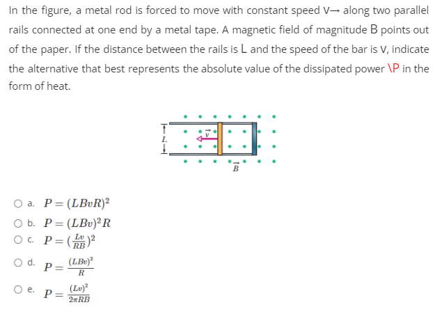 Solved In the figure, a metal rod is forced to move with | Chegg.com