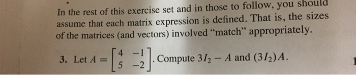 Solved In the rest of this exercise set and in those to | Chegg.com