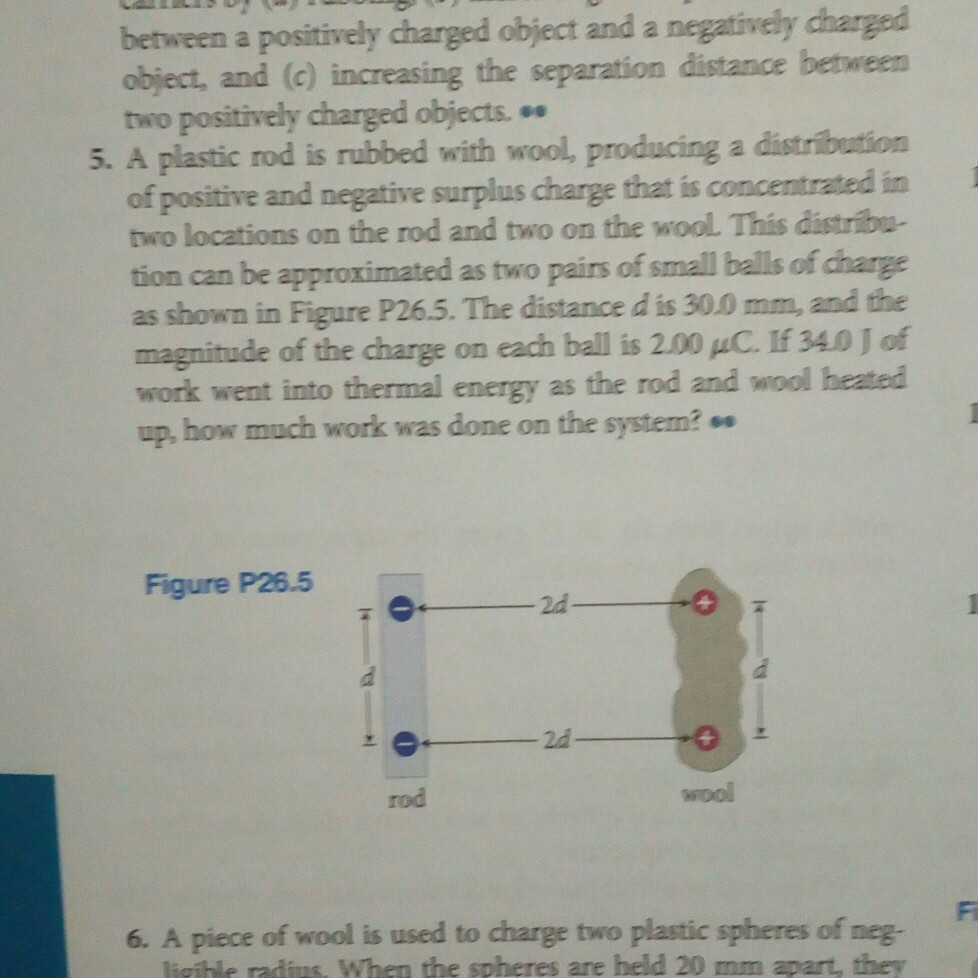 Solved between a positively charged object and a negatively | Chegg.com