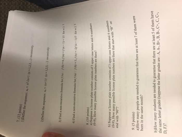 Solved Define the sequence: a_n = n^2-2n+1 (n = 1,2,3, ...) | Chegg.com