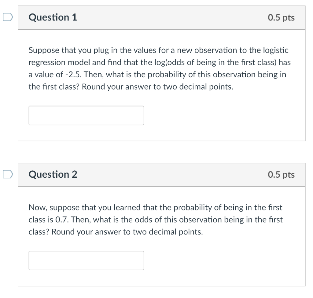 Solved Question 1 0.5 pts Suppose that you plug in the | Chegg.com