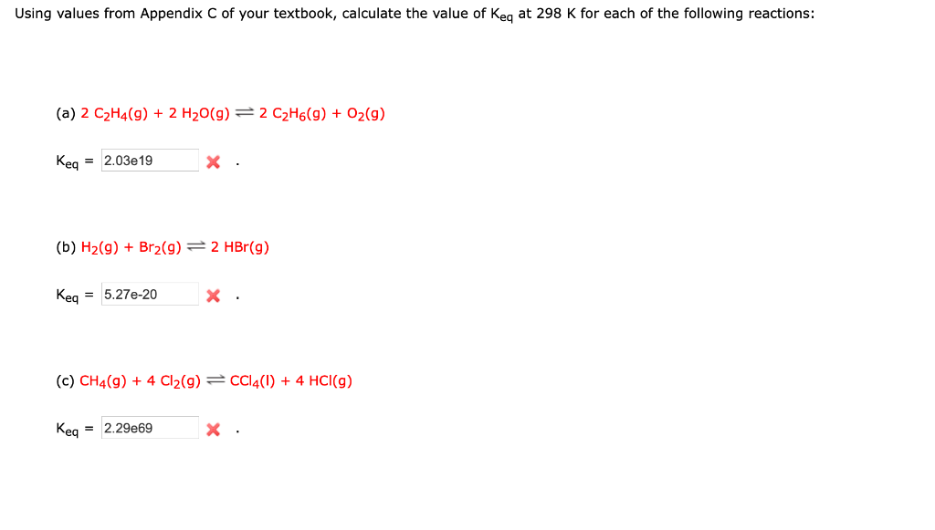Solved Using values from Appendix C of your textbook, | Chegg.com