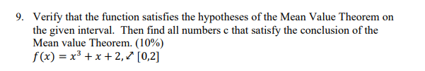 Solved Verify that the function satisfies the hypotheses of | Chegg.com