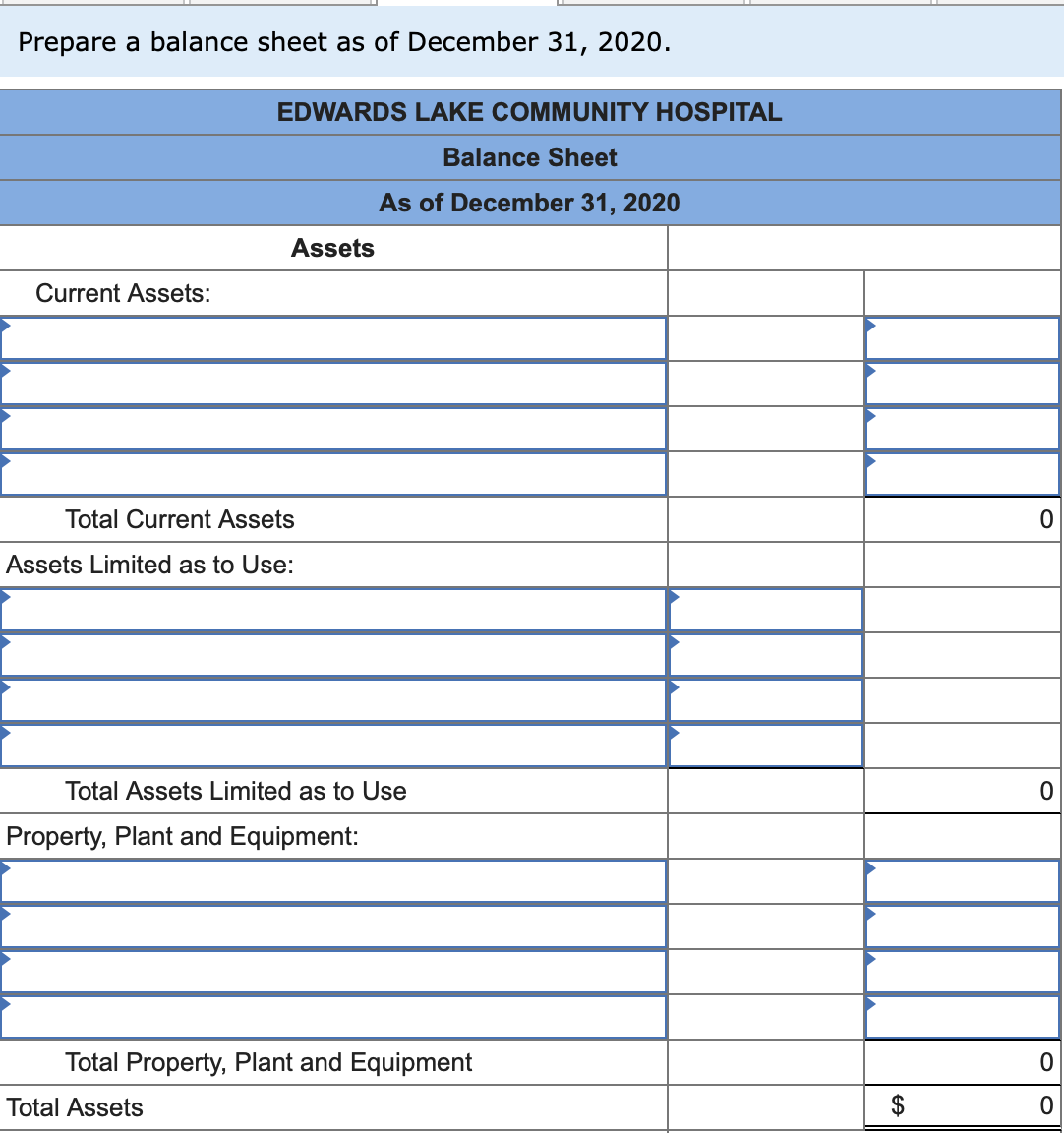 Solved ACCT596: The Edwards Lake Community Hospital balance | Chegg.com