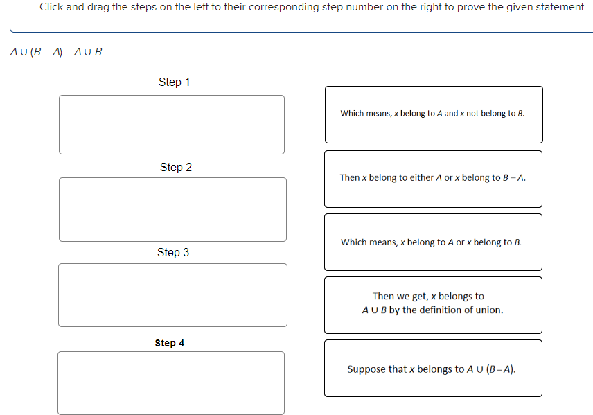 Solved Click and drag the steps on the left to their | Chegg.com
