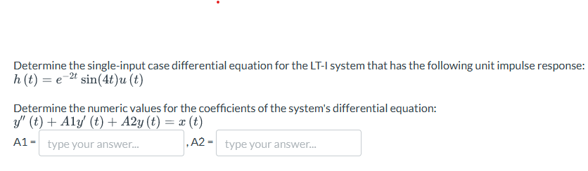 Solved Determine the single-input case differential equation | Chegg.com