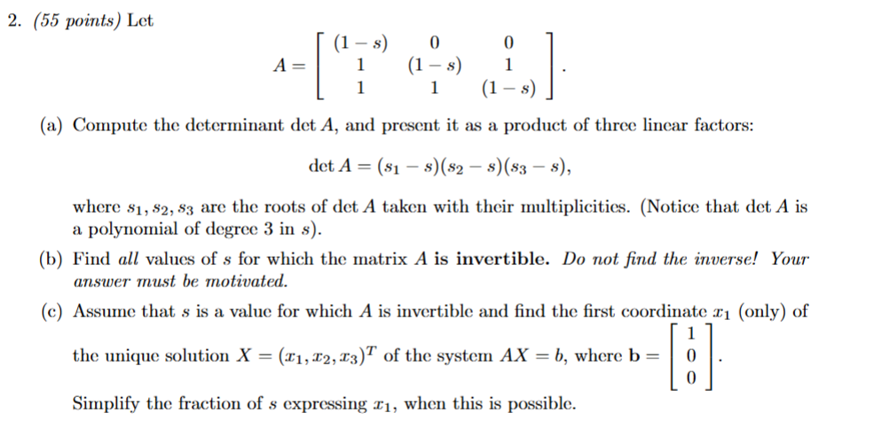 Solved (55 ﻿points) ﻿Let | Chegg.com