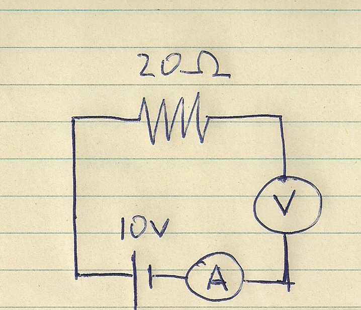 Solved For the circuit shown below, what current is read by | Chegg.com