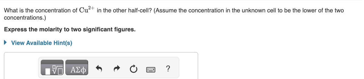 Solved \\( \\mathrm{A} \\mathrm{Cu} / \\mathrm{Cu}^{2+} \\) | Chegg.com