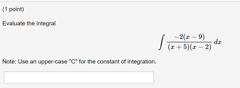 (1 ﻿point)Evaluate the | Chegg.com