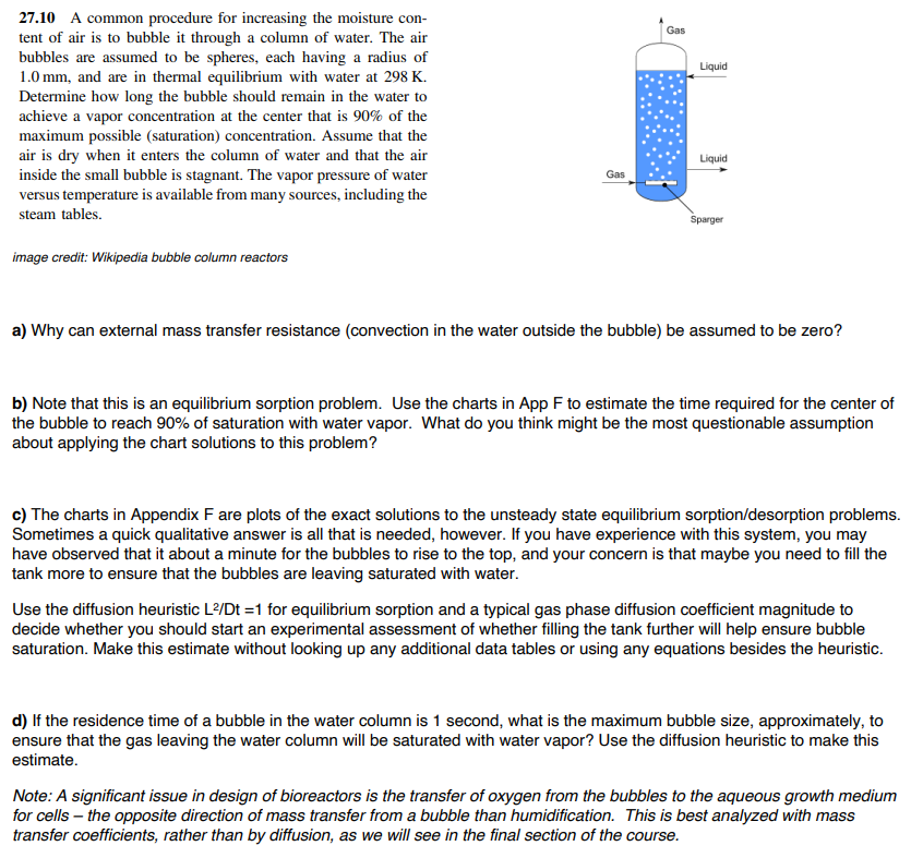 Solved Gas Liquid 27.10 A common procedure for increasing | Chegg.com