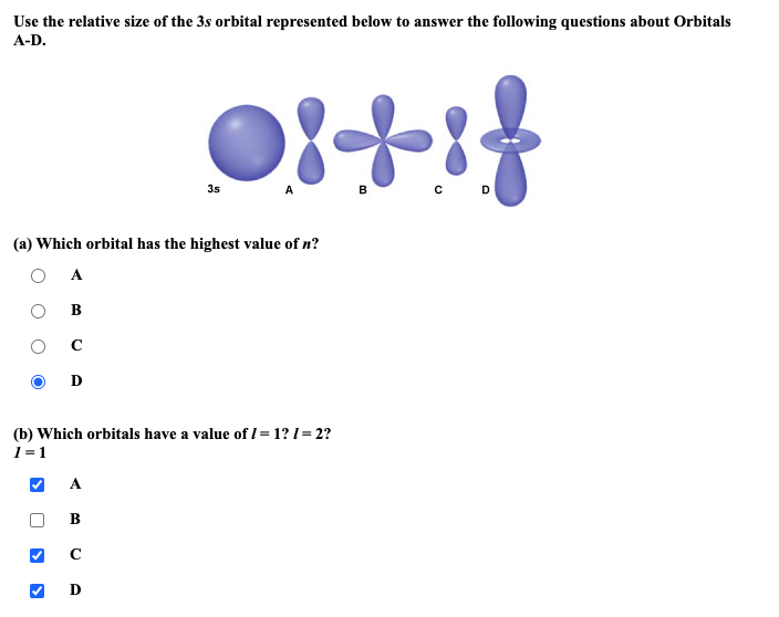 Solved Be sure to answer all parts. Give all possible m, | Chegg.com