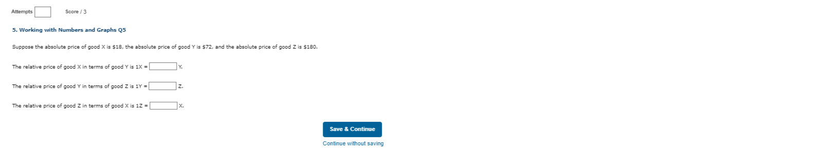 Solved Suppose the absolute price of good X is $18, the | Chegg.com