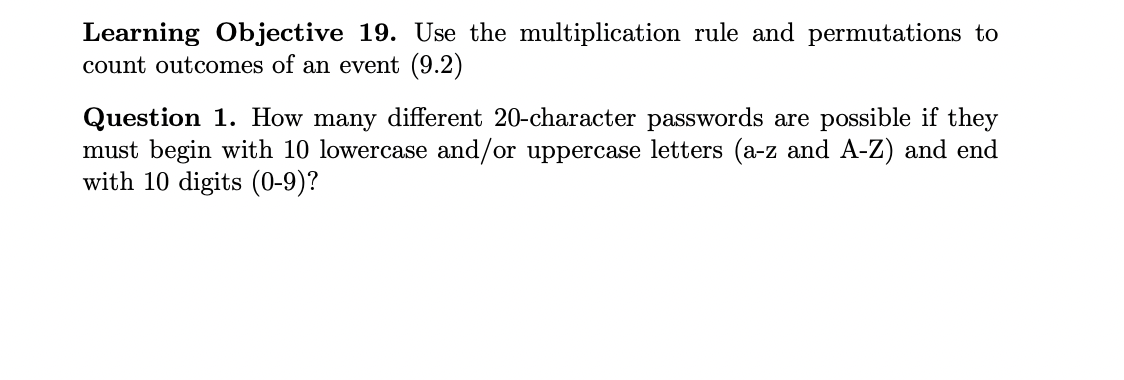 Solved Learning Objective 19. Use the multiplication rule | Chegg.com