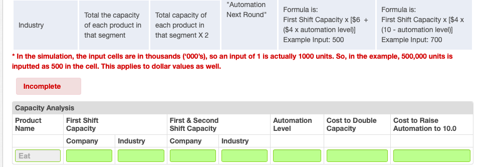 Capacity Analysis Being able to analyze plant and | Chegg.com