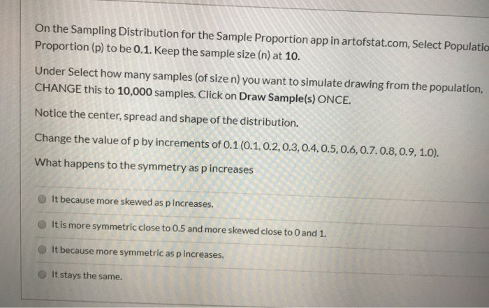 Solved On the Sampling Distribution for the Sample | Chegg.com