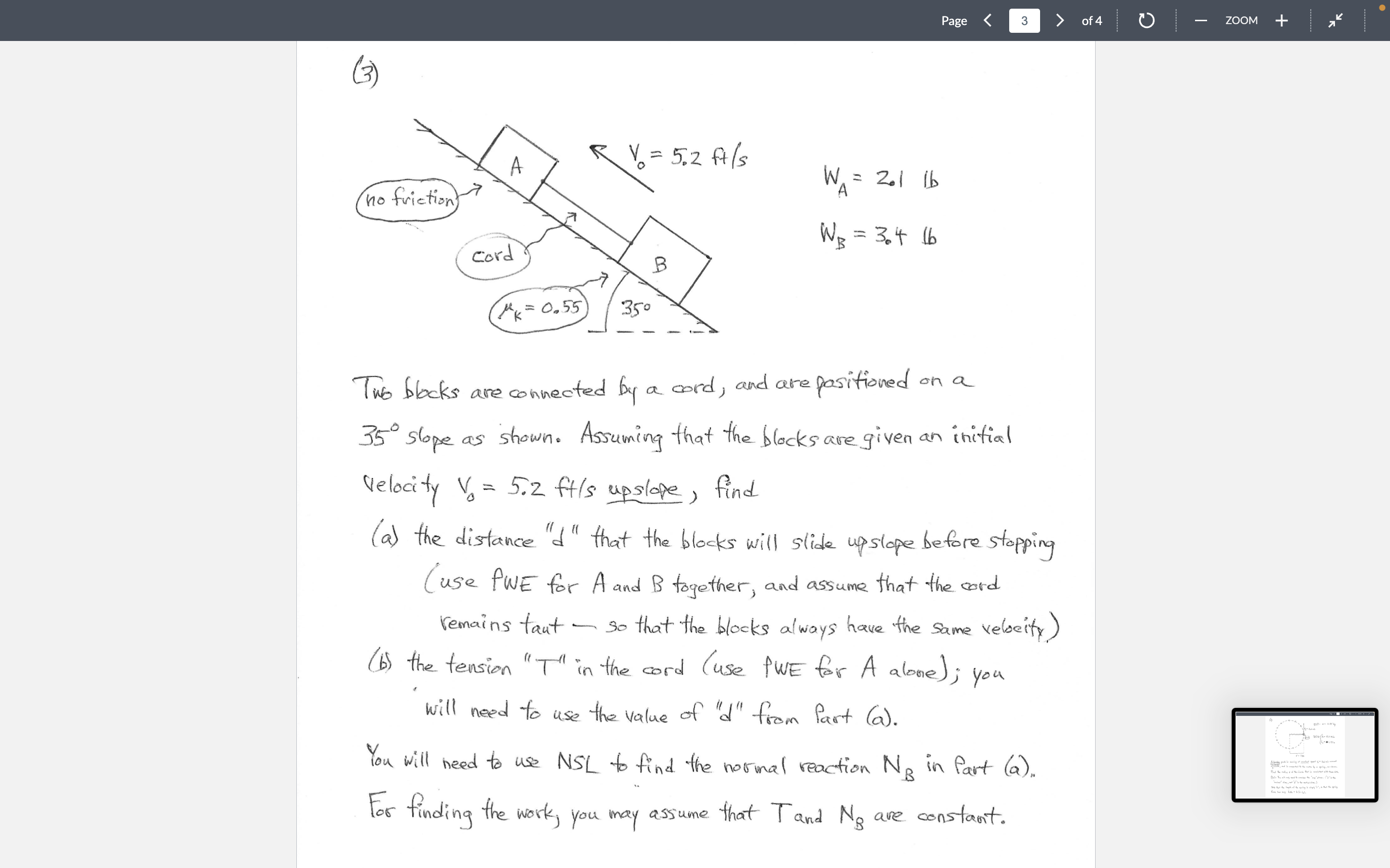 Solved Two blocks are connected by a cord, and are | Chegg.com