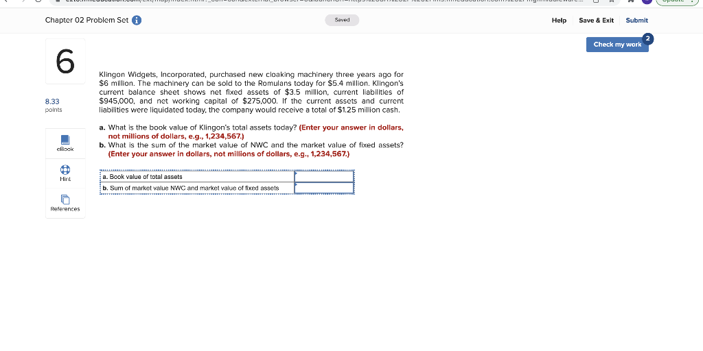 Solved Chapter 02 Problem Set A Seved Help Save & Exit | Chegg.com
