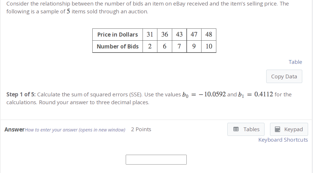 Solved Consider the relationship between the number of bids | Chegg.com