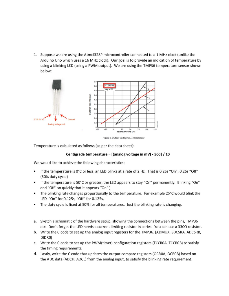1. Suppose we are using the Atmel328P microcontroller | Chegg.com
