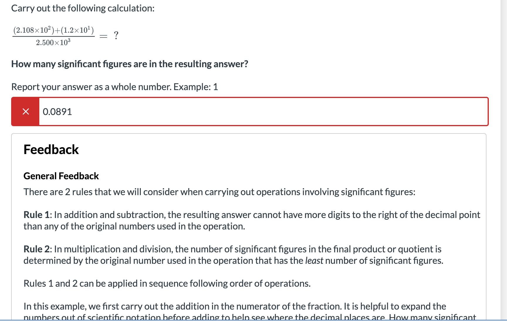 Solved Carry out the following calculation: | Chegg.com