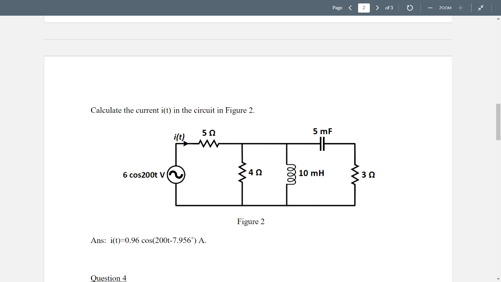 Solved Calculate the current i(t) in the circuit in Figure | Chegg.com