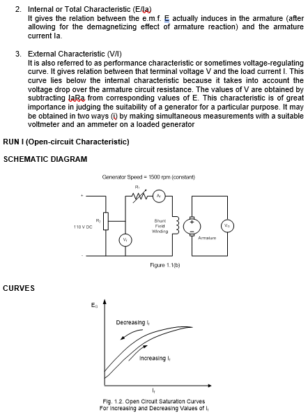 Solved Experiment No. 1 THE DC SHUNT GENERATOR OBJECTIVES 1. | Chegg.com