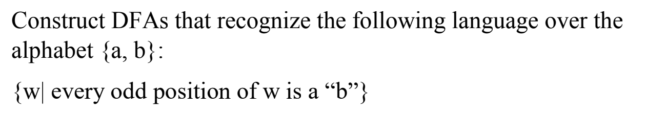 Solved Construct DFAs that recognize the following language | Chegg.com