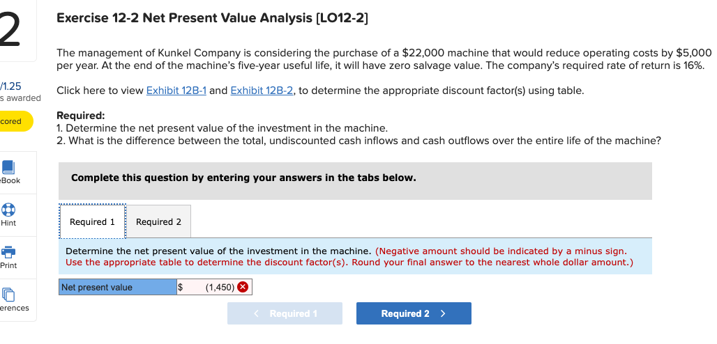 Solved Exercise 12-1 Payback Method [LO12-1] The management | Chegg.com