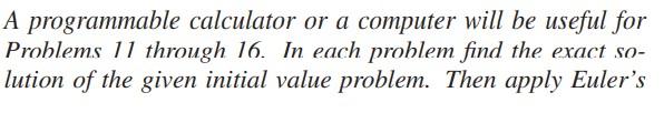 Solved A programmable calculator or a computer will be | Chegg.com