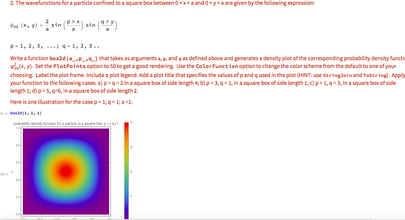 2. The wavefunctions for a particle confined to a | Chegg.com
