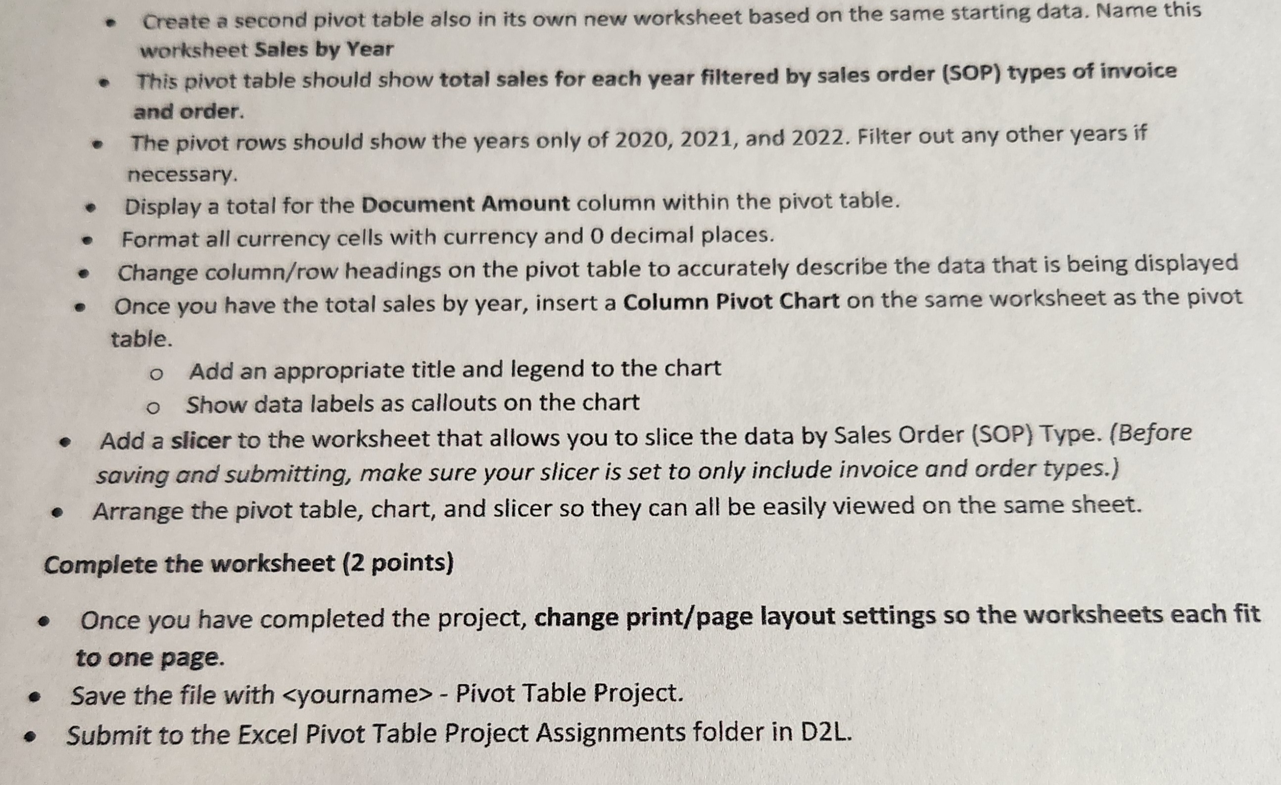 Solved Create a second pivot table also in its own new | Chegg.com