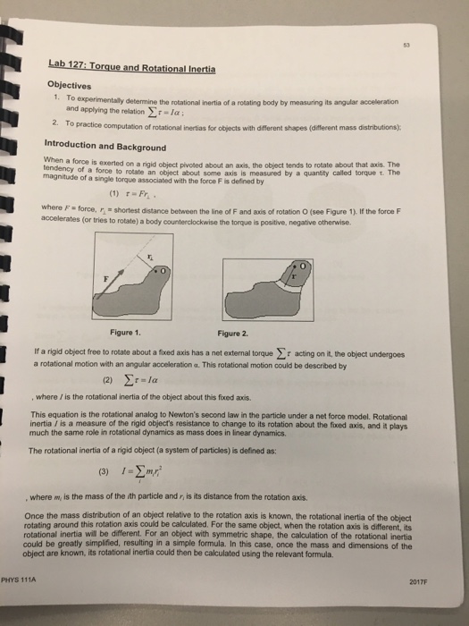 Solved Objectives 1. To experimentally determine the | Chegg.com