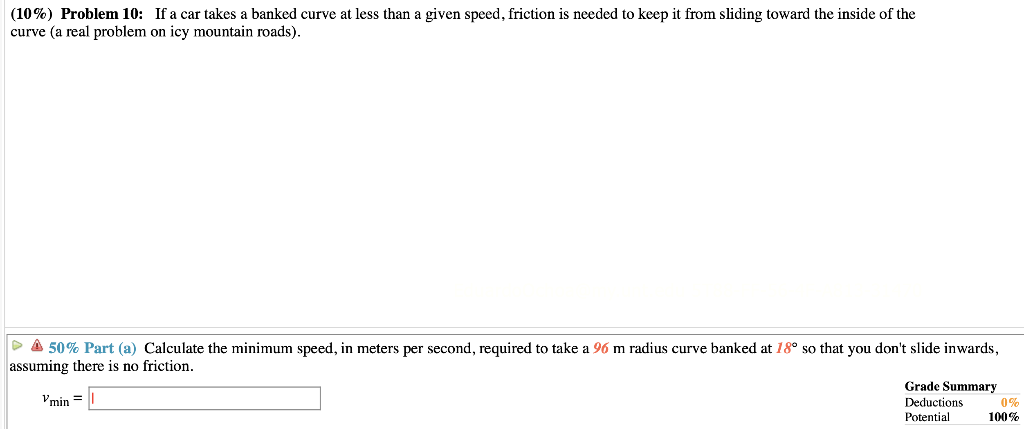 Solved b) What is the minimum coefficient of friction needed | Chegg.com