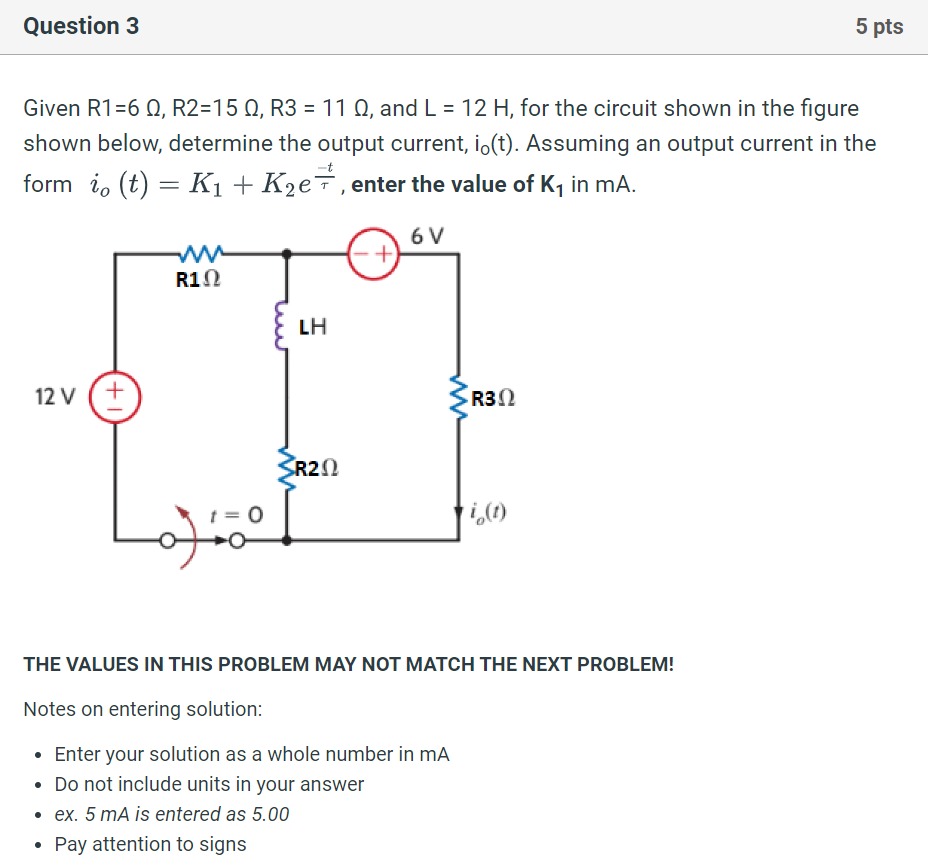 [Solved]: Given R1=6,R2=15,R3=11, and L=12H, for the circui
