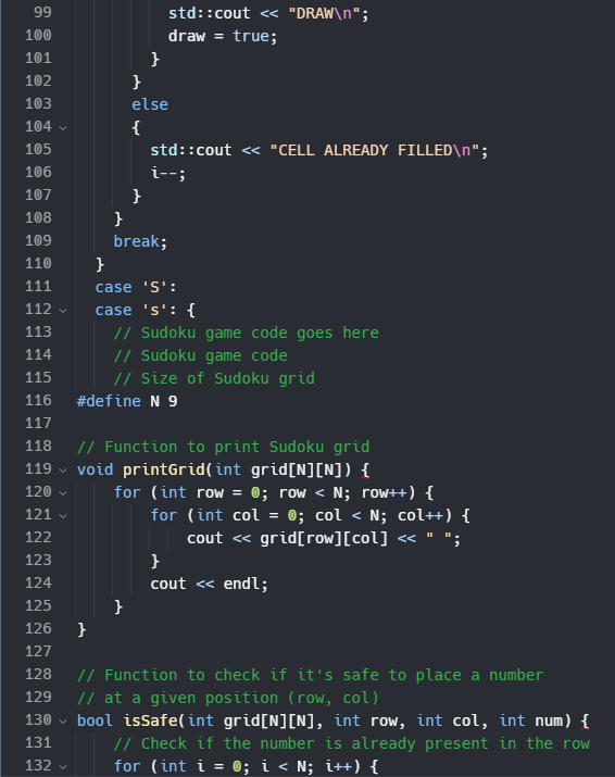 Solved help me fix the sudoku part of the code (in c++, | Chegg.com