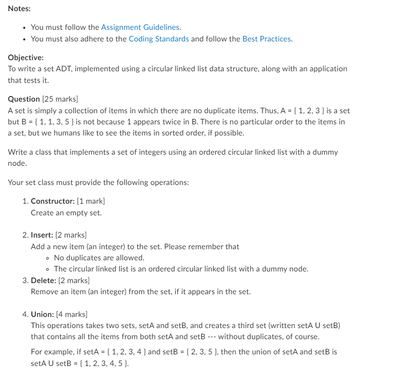 Solved Notes: - You must follow the Assignment Guidelines. - | Chegg.com