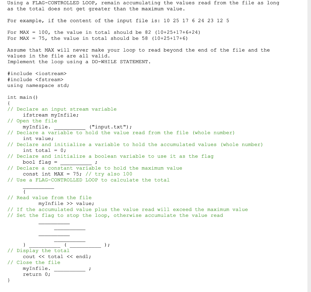 Solved Using A FLAG CONTROLLED LOOP Remain Accumulating The Chegg
