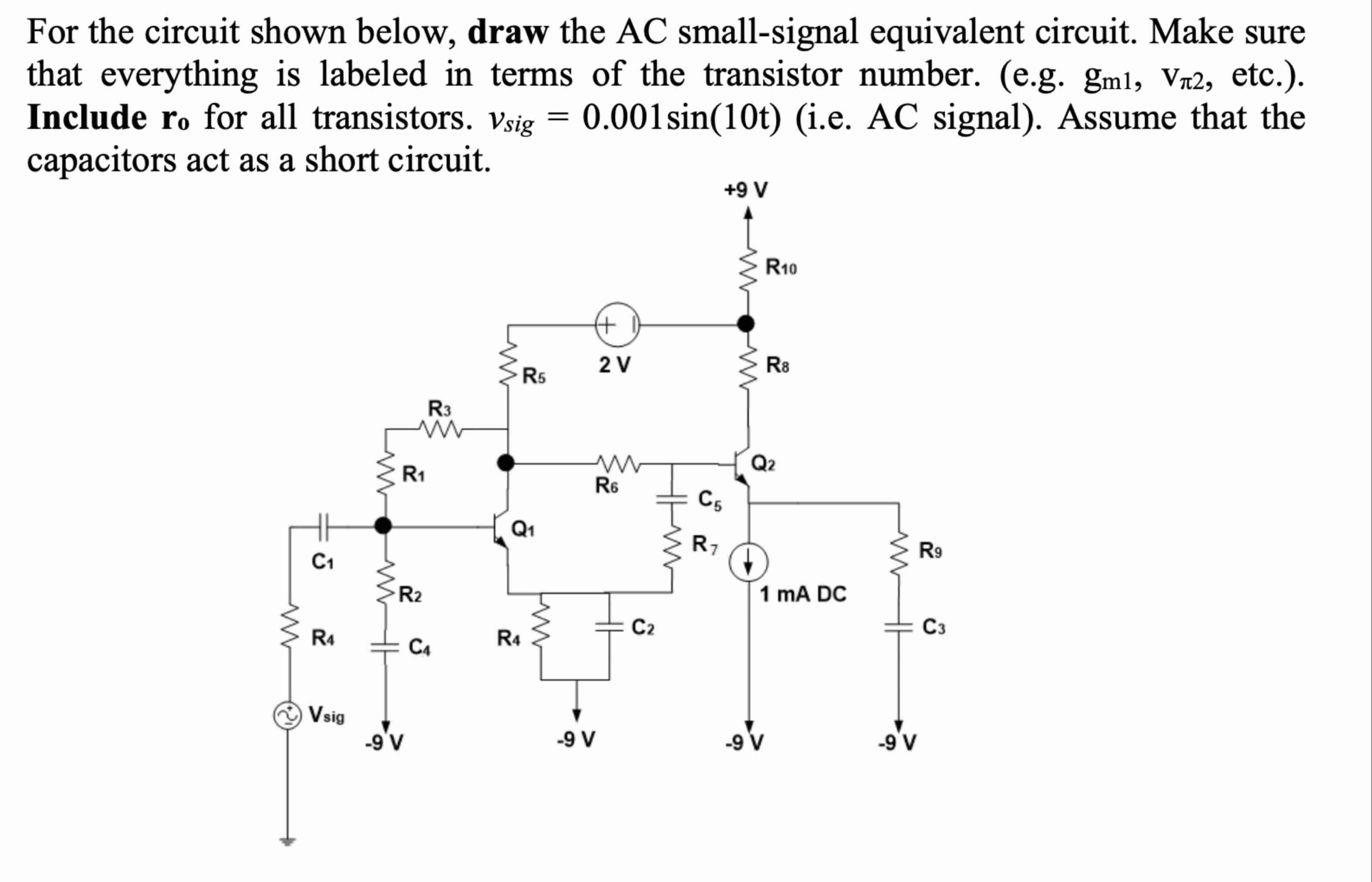 Solved please solve it asap.For the circuit shown below, | Chegg.com