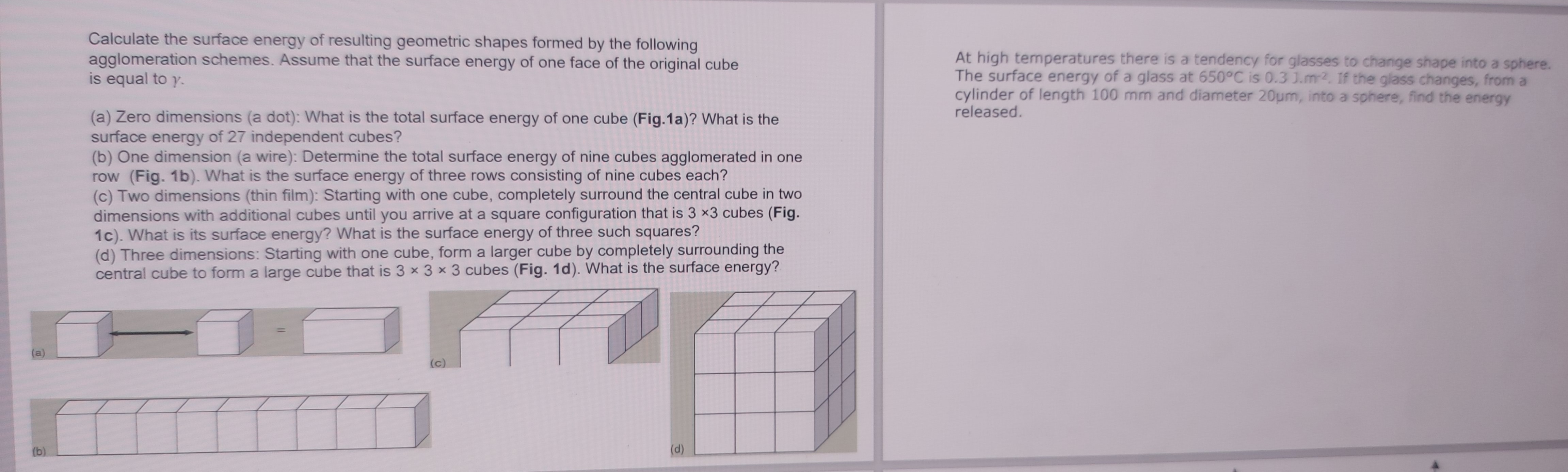 Solved Calculate the surface energy of resulting geometric | Chegg.com