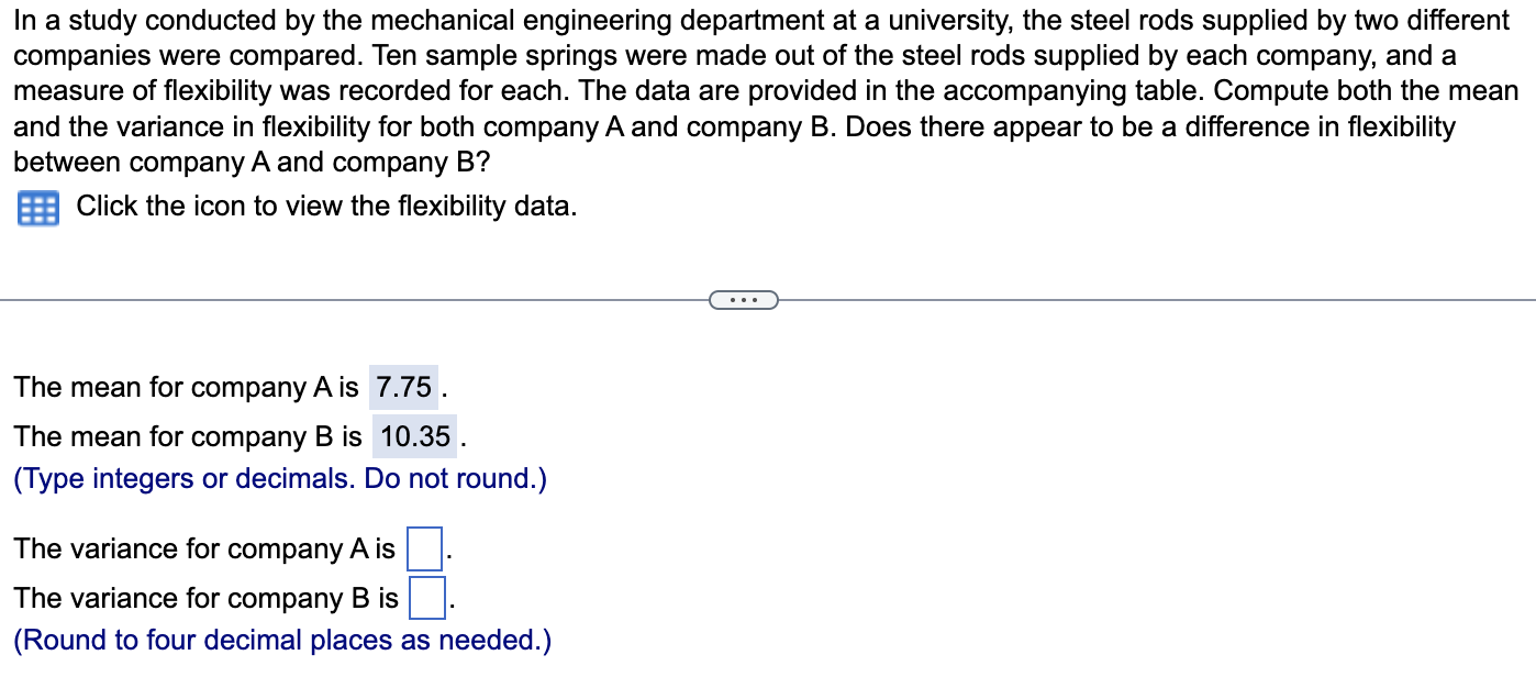 Solved In a study conducted by the mechanical engineering | Chegg.com