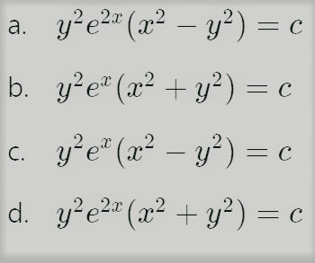 Solved the solution of the non-exact differential equation , | Chegg.com