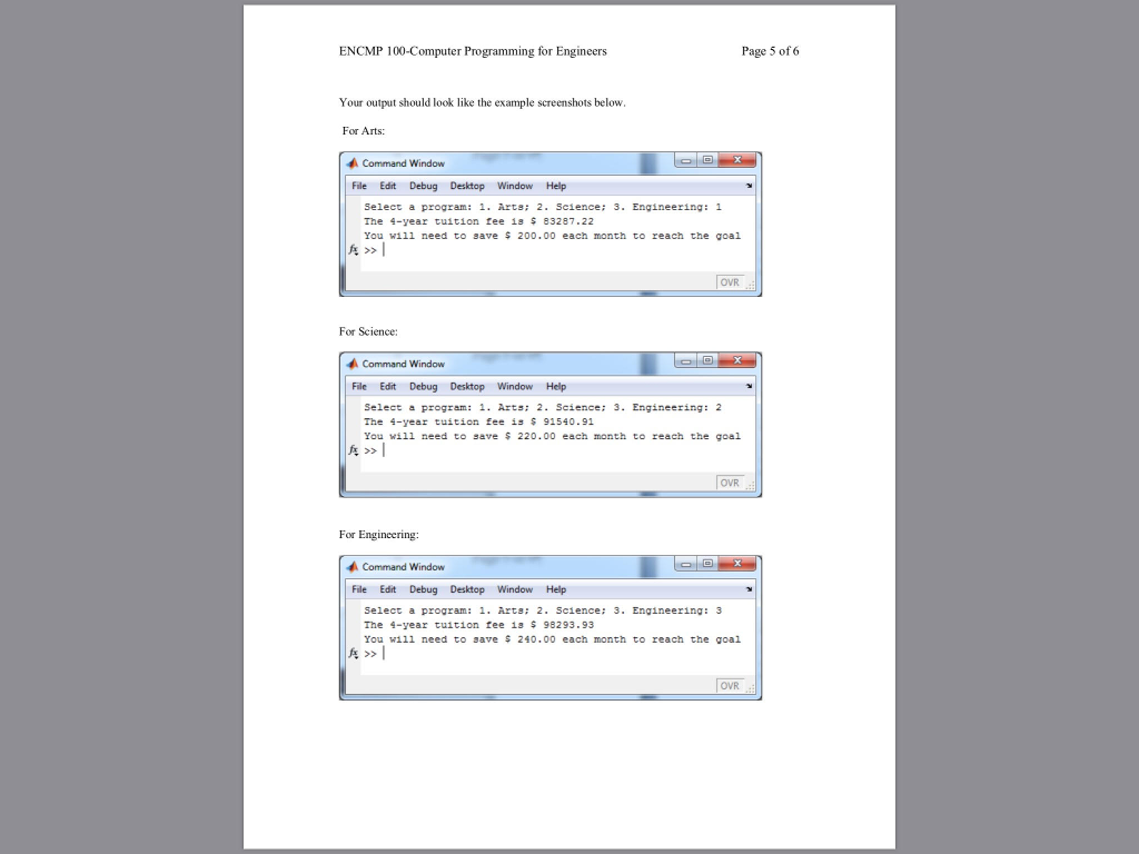 Solved ENCMP 100-Computer Programming for Engineers Page 1 | Chegg.com