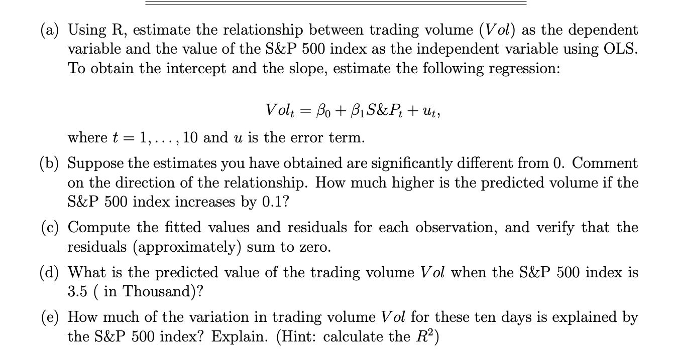 1. We use a simple linear model to predict the | Chegg.com