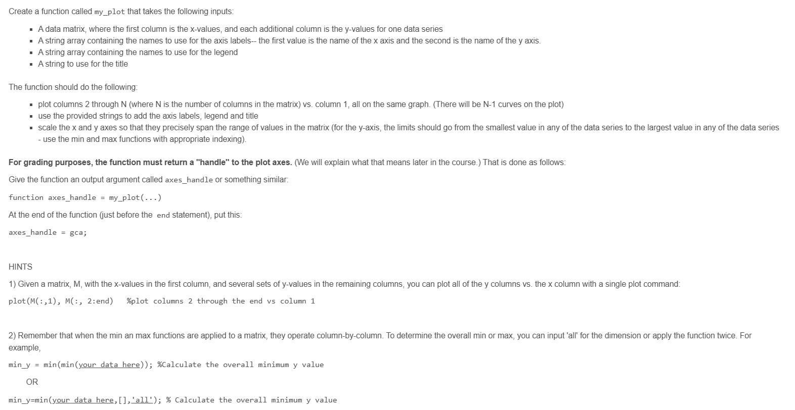 Solved Create a function called my_plot that takes the | Chegg.com