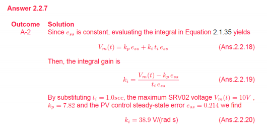 Solved 7. A-2 What should be the integral gain k; so that | Chegg.com