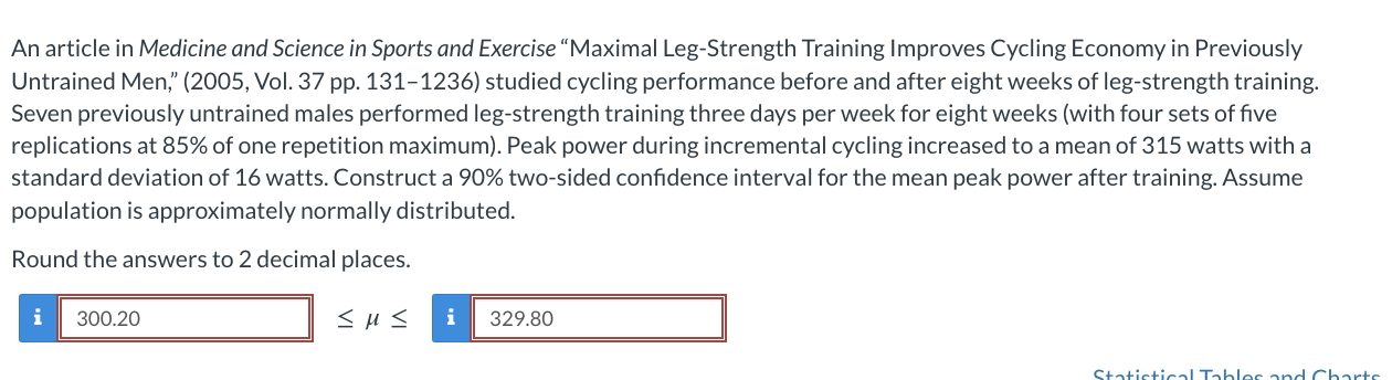 Solved An article in Medicine and Science in Sports and | Chegg.com