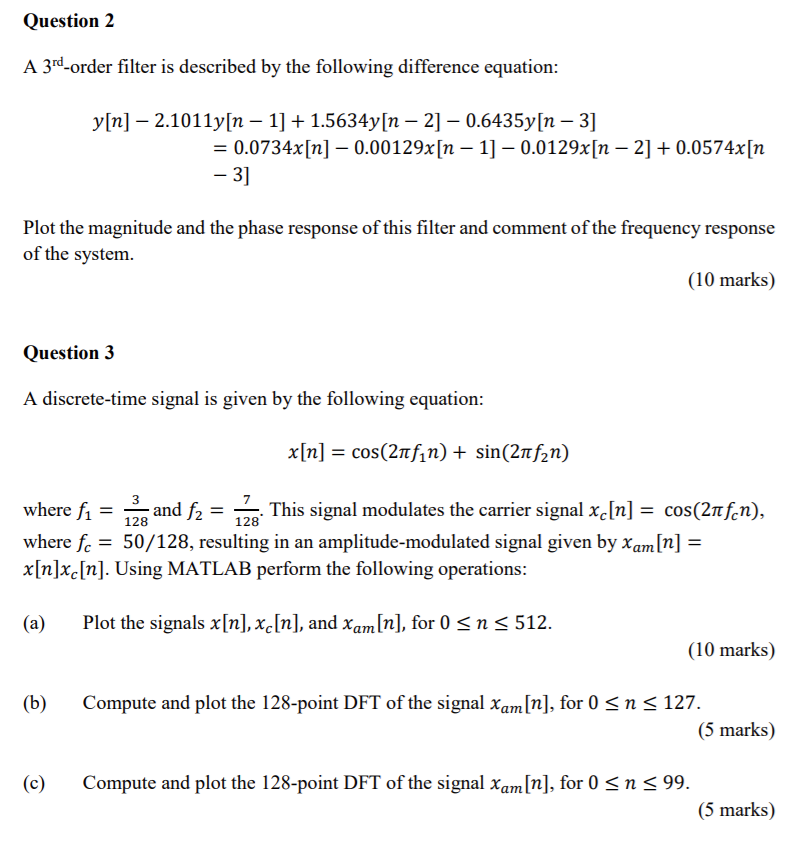 Solved Question 1 Write MATLAB scripts to perform the | Chegg.com