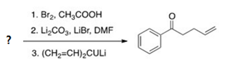Solved 1. Br2, CH3COOH 2. Li2CO3, LiBr, DMF ? 3. | Chegg.com
