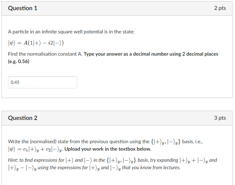 Solved A particle in an infinite square well potential is in | Chegg.com